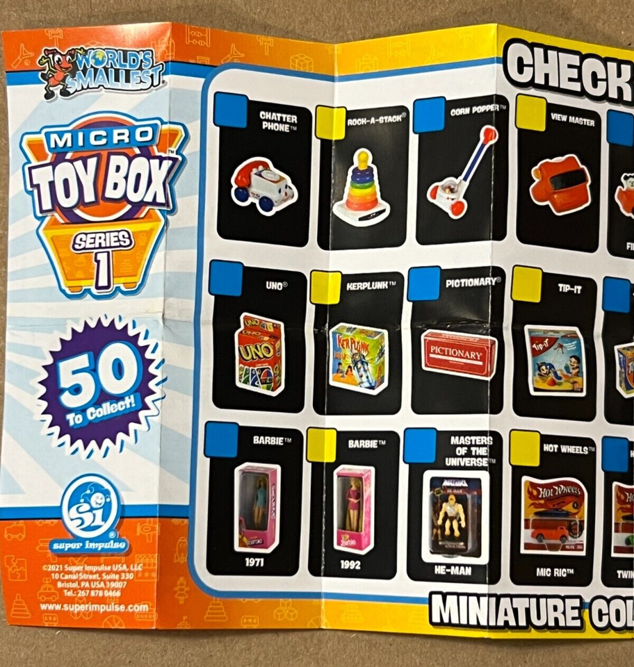 (Lot of 3) 5pc Hasbro Micro Toy Box Miniature Collectibles Series 1 ...