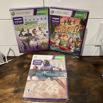 Xbox 360 Kinect Game Lot Bundle of 3 games. Kinect Training, Adventures ...
