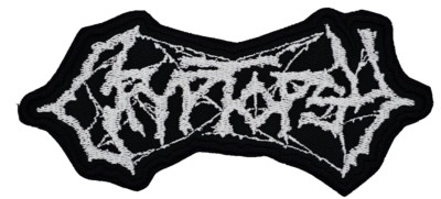 CRYPTOPSY WHITE LOGO (shaped border) EMBROIDERED PATCH | eBay