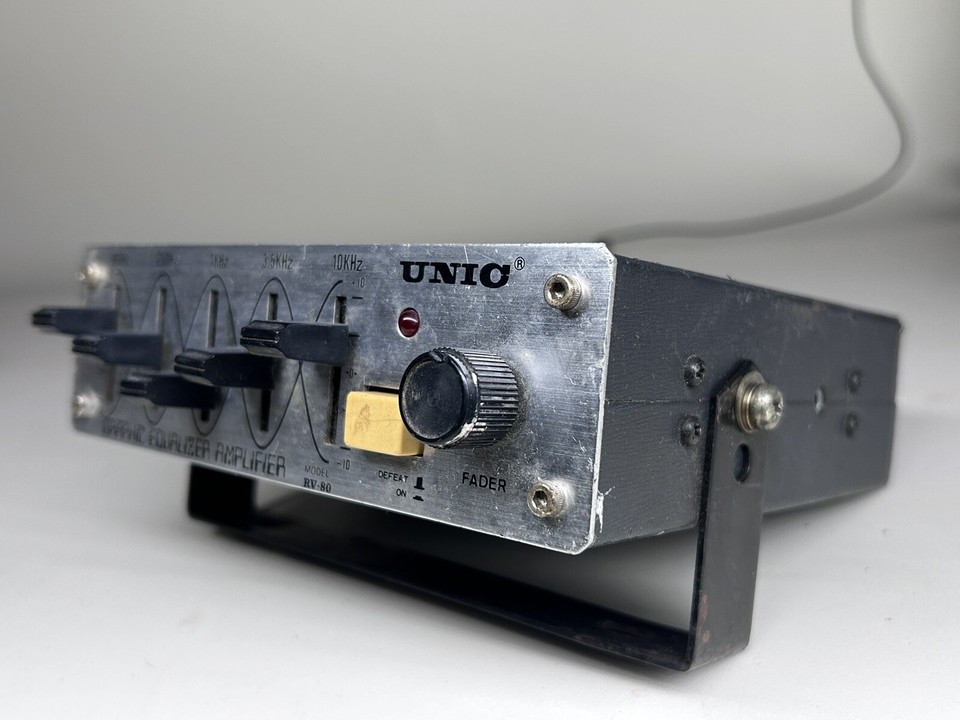 **TESTED** UNIC RV-80 Amplified 5-Band Graphic Equalizer Old School EQ ...
