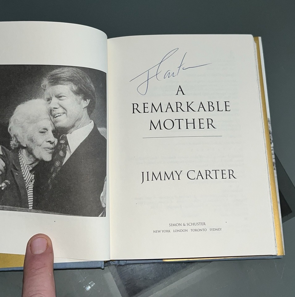 Jimmy Carter SIGNED "A Remarkable Mother" Hardcover Book Autographed | eBay