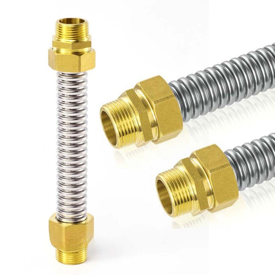 DN20 250mm Flexible Stainless Steel Pipe with Brass Fittings for ...