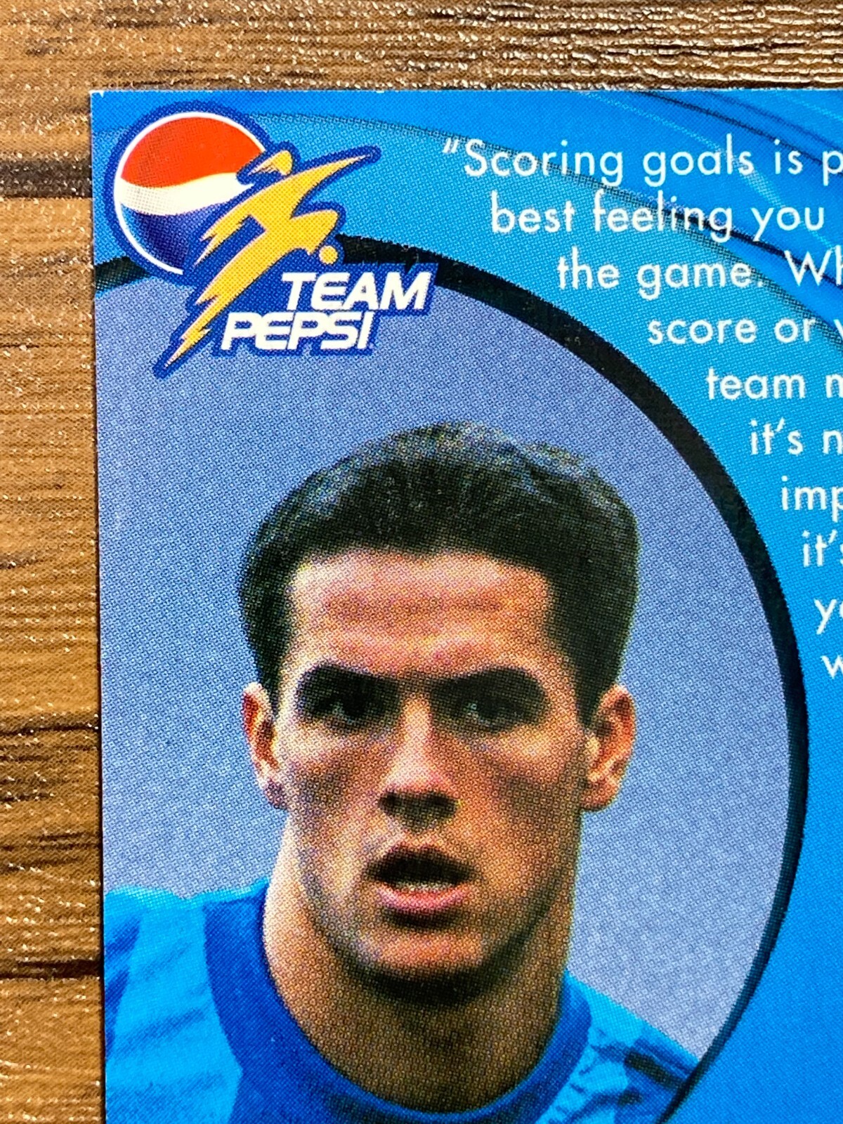 Team Pepsi 2002 FIFA World Cup Soccer Card Michael Owen KFC Pizza Hat ...