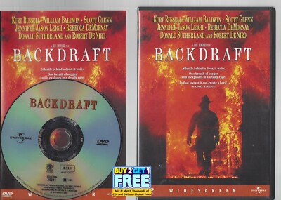 Backdraft (DVD, 1997, Widescreen) Kurt Russell Scott Glenn Disc & Cover ...