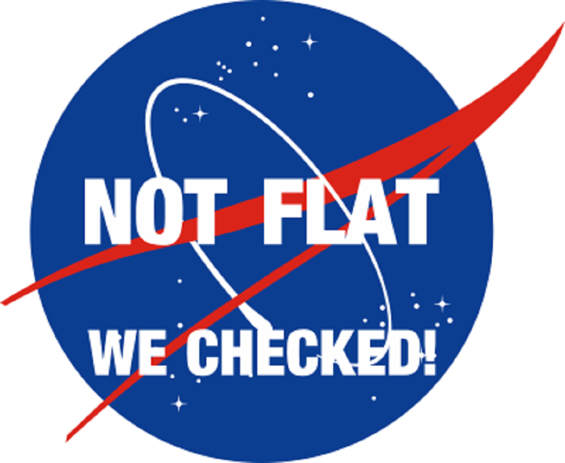 NASA "NOT FLAT WE CHECKED!" Decal - 4.88" Wide x 4.00" High Decal | eBay