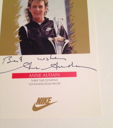 Nike Sponsored Original Autograph Photo Anne Audain 3 Time Olympian ...
