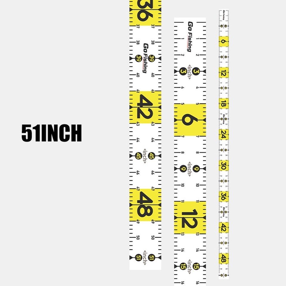 Adhesive Fishing Ruler Adhesive Waterproof Fish Measuring Board Fishing ...