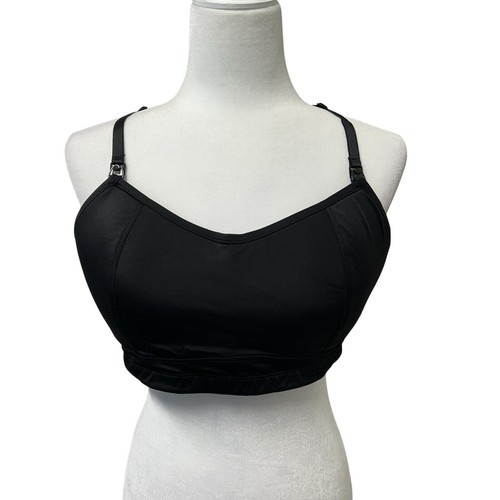 Motherhood Maternity Women's Racerback Clip Down Nursing Bra Black Size ...