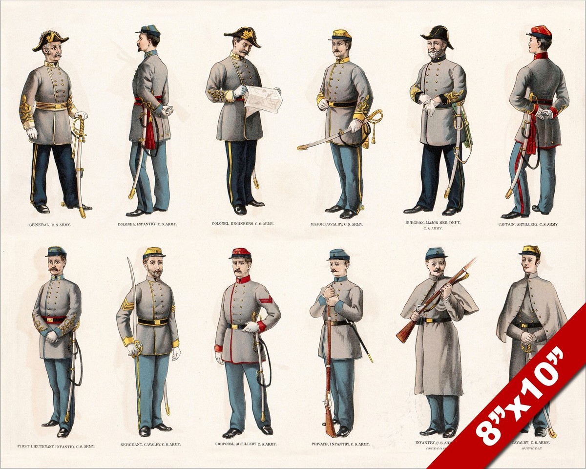 Confederate And Union Soldiers Uniforms