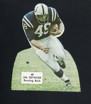 1967 Johnny Pro Baltimore Colts Football Card Standup #9 Jim Detwiler ...