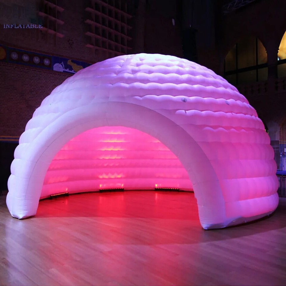 LED Inflatable Dome Tent W/Large Opening Outdoor AirIcegloo House for ...