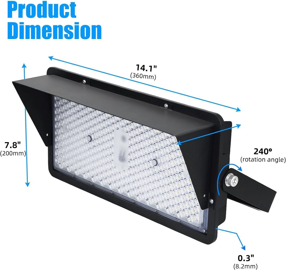 LED Flood Lights Outdoor, 42000 Lumens 300W LED Stadium Lights ...