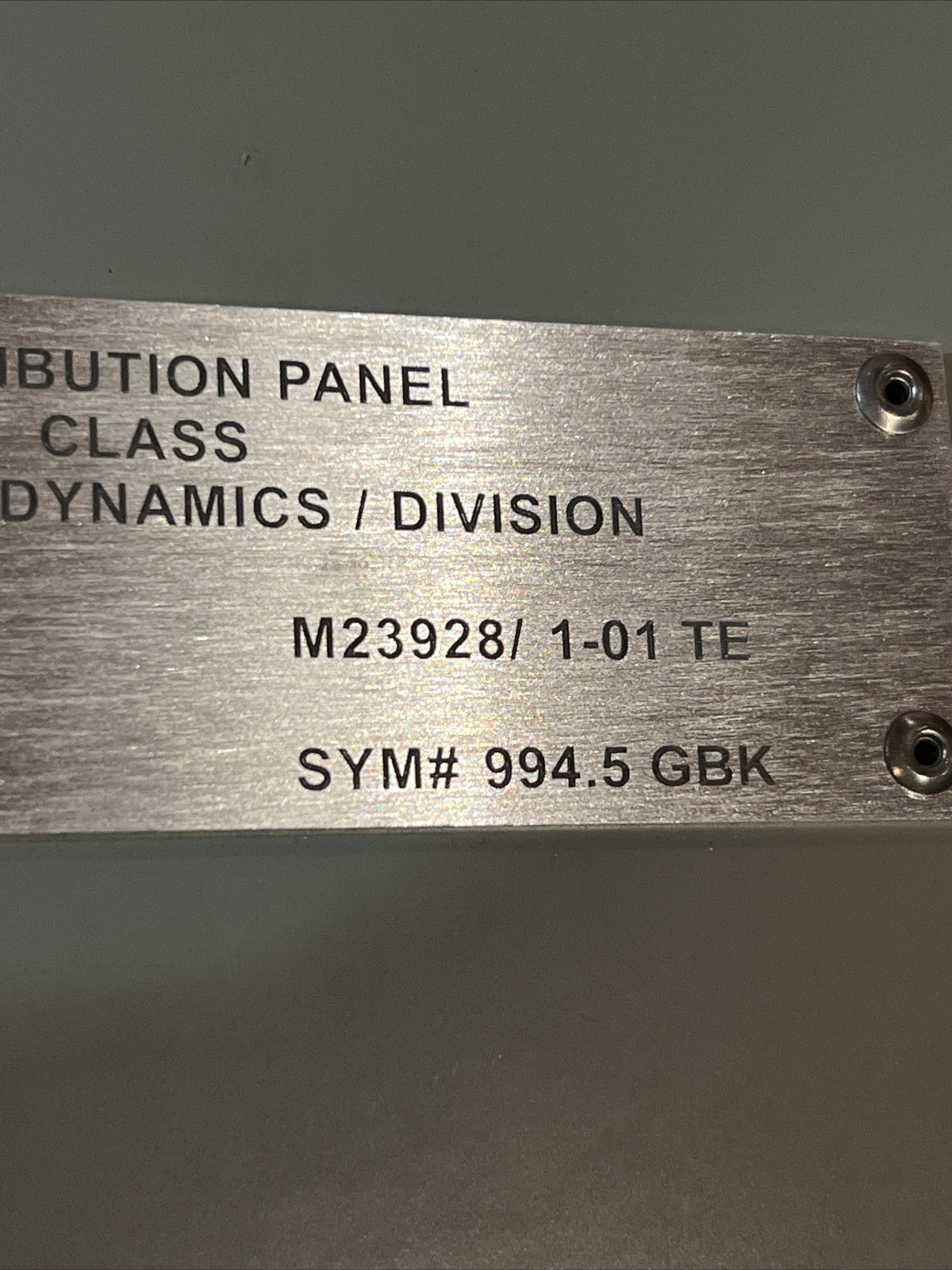 MIL-STD POWER DISTRIBUTION PANEL M23928/ 1-01 TE. SYM#994.5 GBK NEW. | eBay