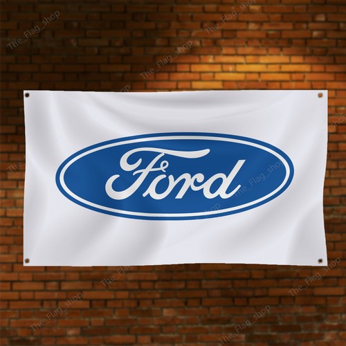 Ford Logo Banner Flag 3x5Ft Car Truck Racing Show Garage Man Cave Wall ...