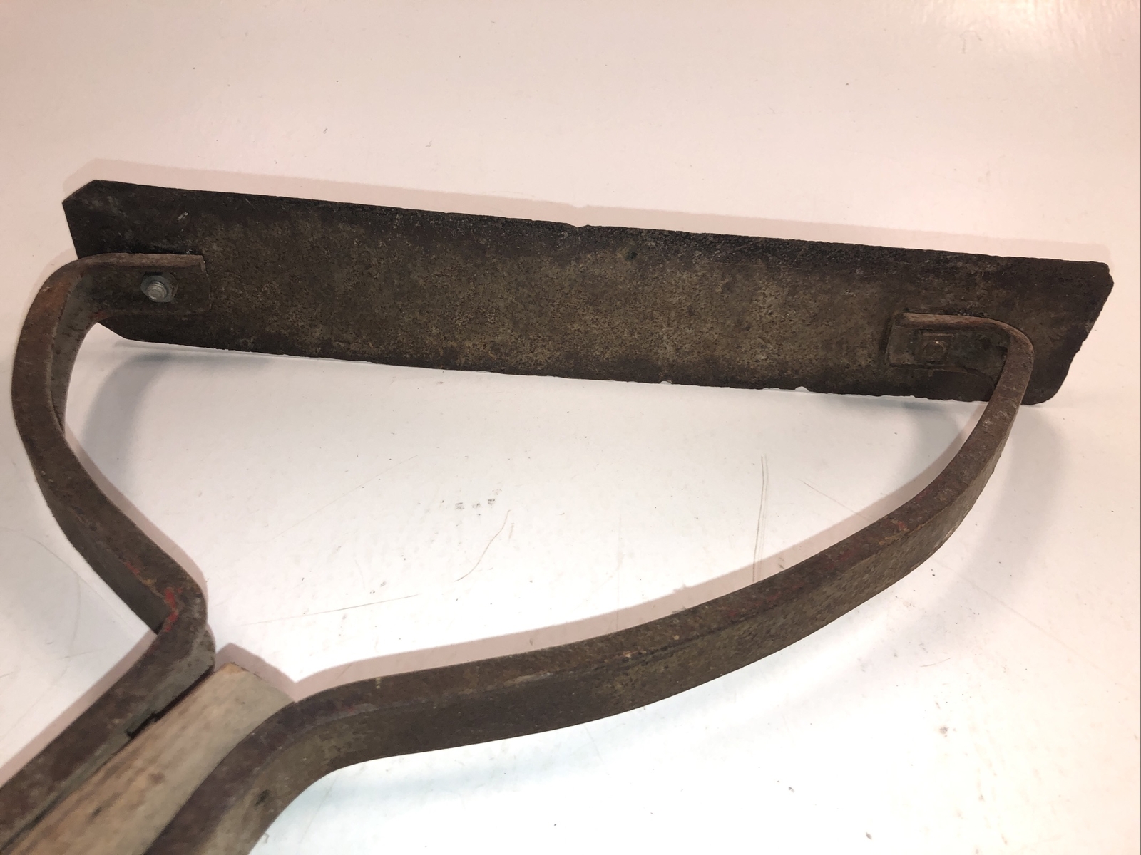 Vintage Weed Grass Trimmer Sling Blade Wood Handle Rustic Sickle Wacker ...