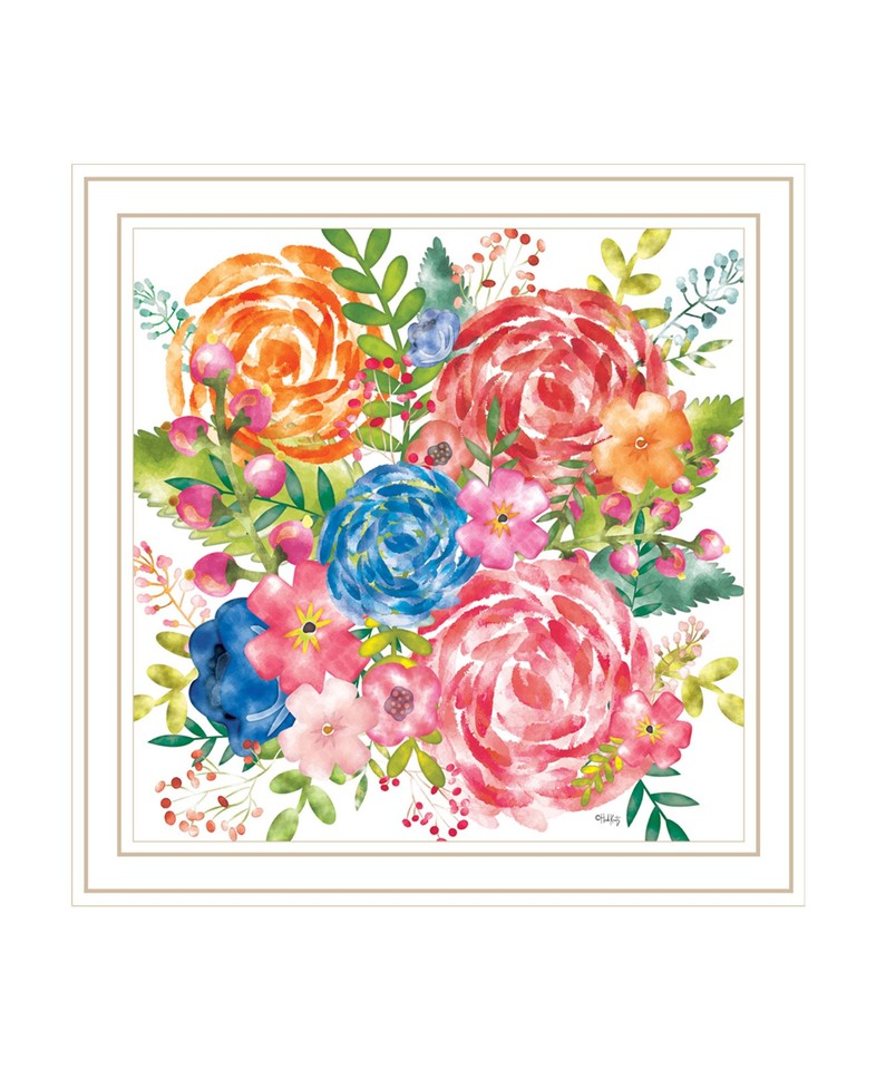 Spring Floral White Framed Print Wall Art | eBay