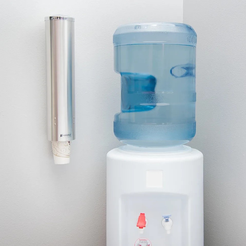 San Jamar Pull Water Cup or Cone Dispenser Stainless Steel # C3250SS | eBay