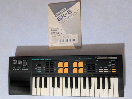 1985 Casio SK-5 (SK5) Portable 32 Key Sampling Keyboard - Tested ...