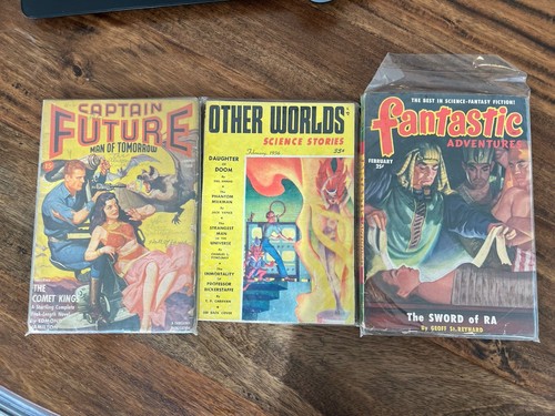 Science Fiction Pulp Collection, (3) Captain Future, Fantastic Adv ...