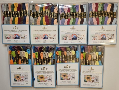 Lot Of 8 Boxes DMC Needlework Thread Floss- 4 Gold Collection/4 ...