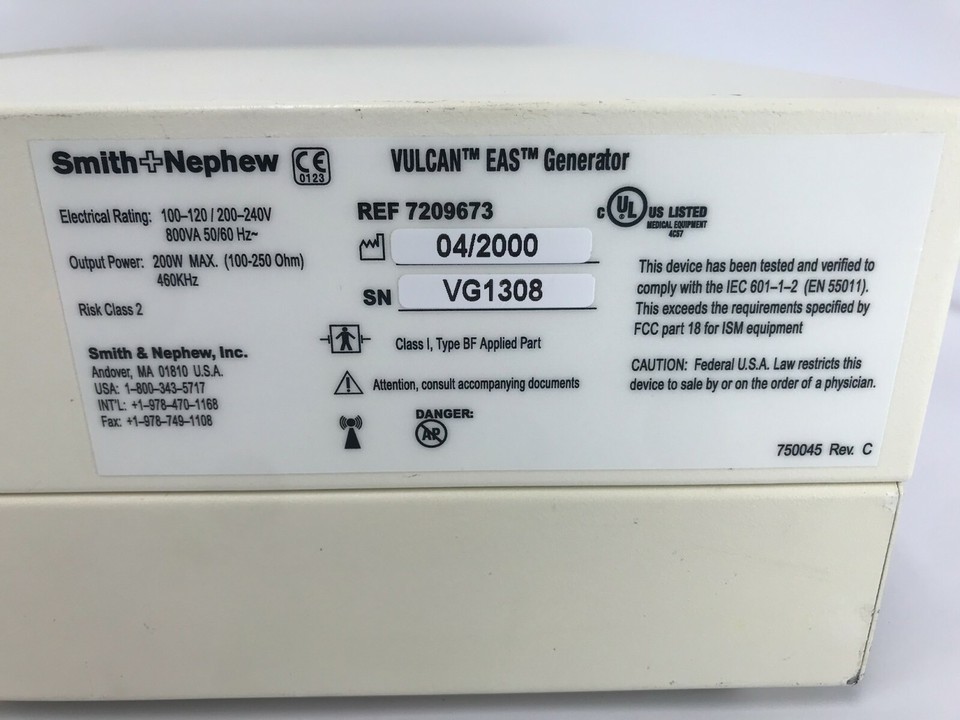 Smith & Nephew Vulcan Generator | eBay