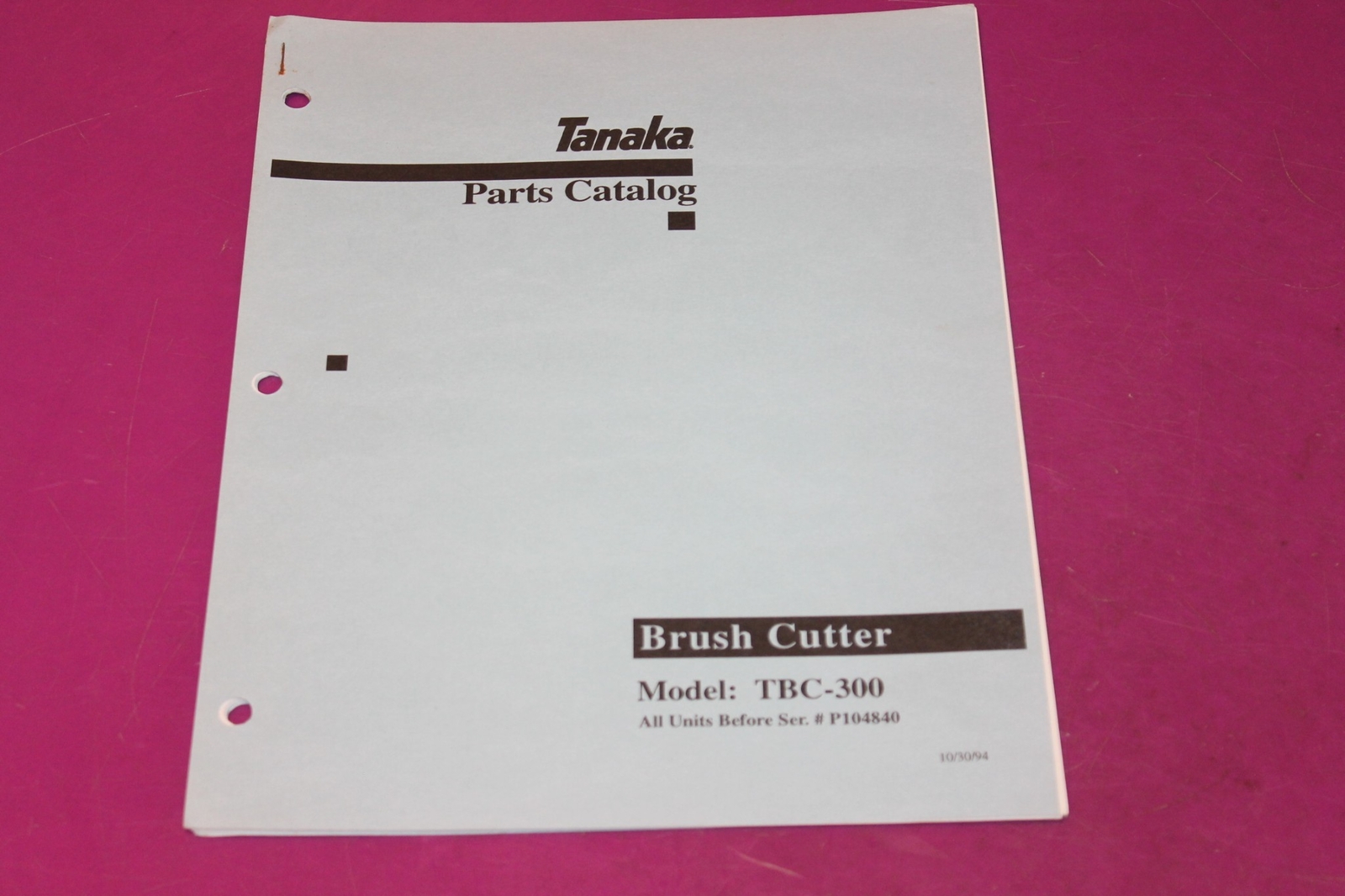 Tanaka Brush Cutter Model: TBC-300 Parts Catalog. | eBay
