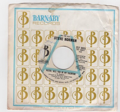 Steve Norman – Mister, Will You Be My Valentine 1971 Barnaby Promo ...