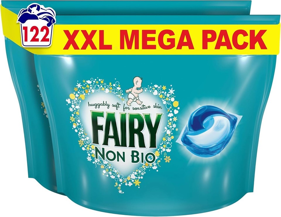 FAIRY Non Bio Platinum Pods Pack Sensitive Skin Laundry Detergent Pods ...