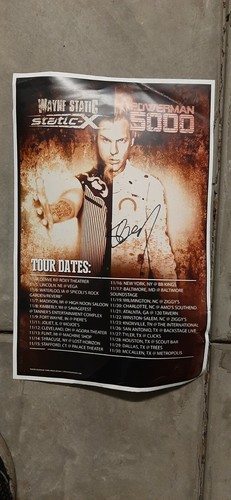 Powerman 5000 Autographed signed SPiDER One poster! Static X tour Rare ...