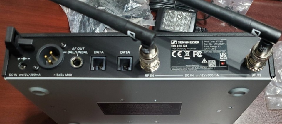 Sennheiser EM100 G4 Diversity Wireless Mic Receiver A1 470-516 MHz ...