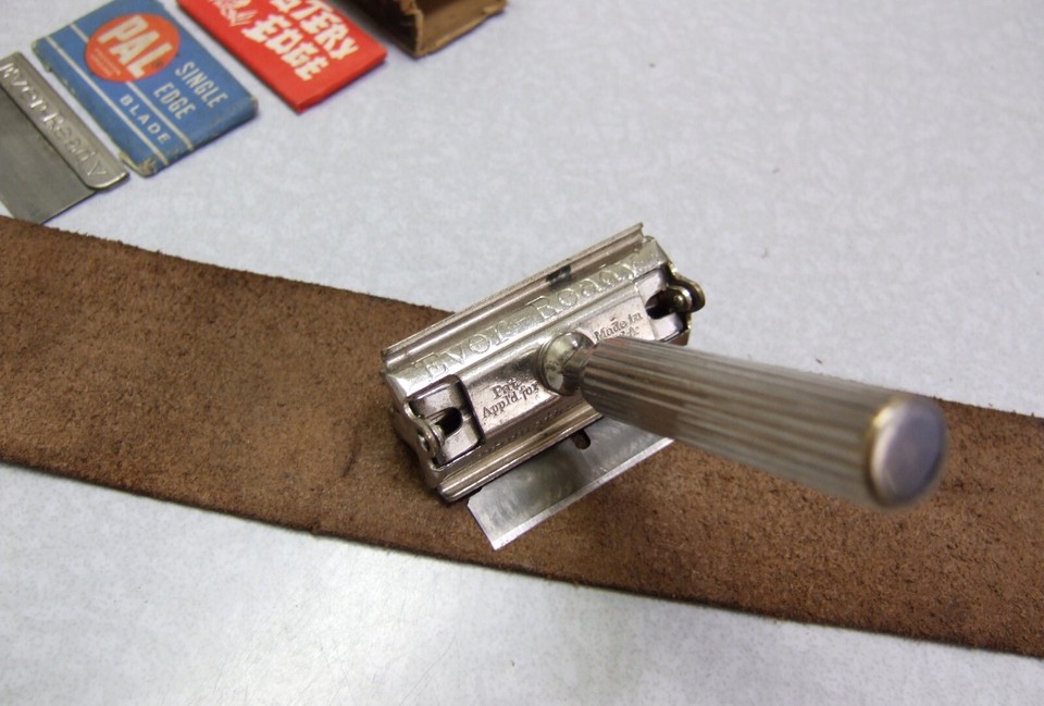 Vintage Ever-Ready Razor Blade Stropper with leather strop | eBay