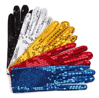 Man Women Sequins Dance Gloves Performance Gloves Bling bling Party ...