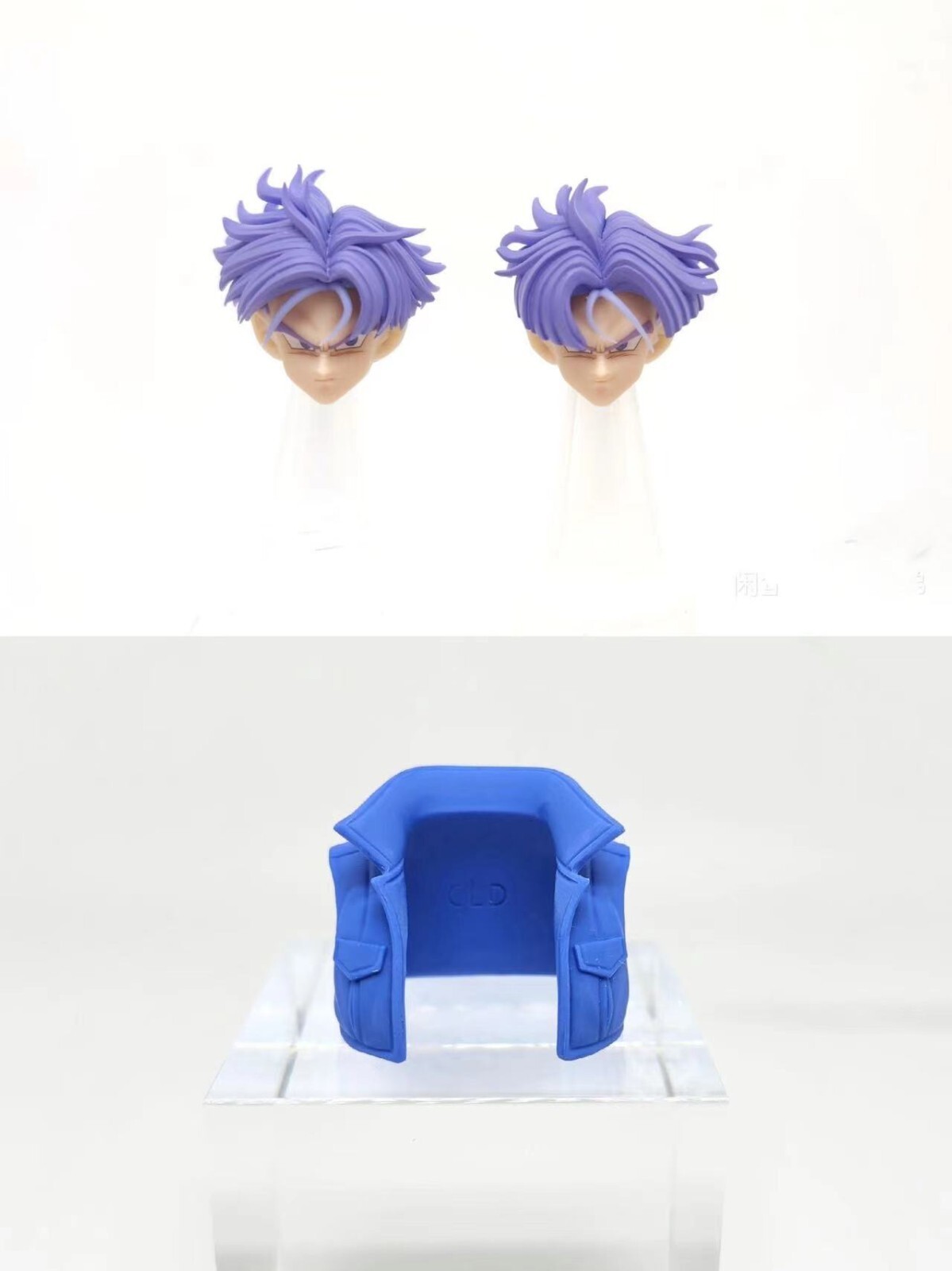 CUSTOM dragonball shf trunks head 2 head and one vest | eBay