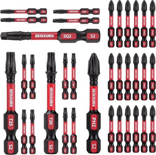 Impact Tough Phillips Square Torx 2 In. Insert Driver Bits, 35Pack Bulk ...