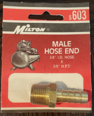 Milton s603 3/8" I.D x 3/8" NPT Male Hose End | eBay