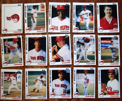 MILB TEAM SET: 1990 Riverside Red Wave 27 Cards Bruce Bochy MGR, Nate ...