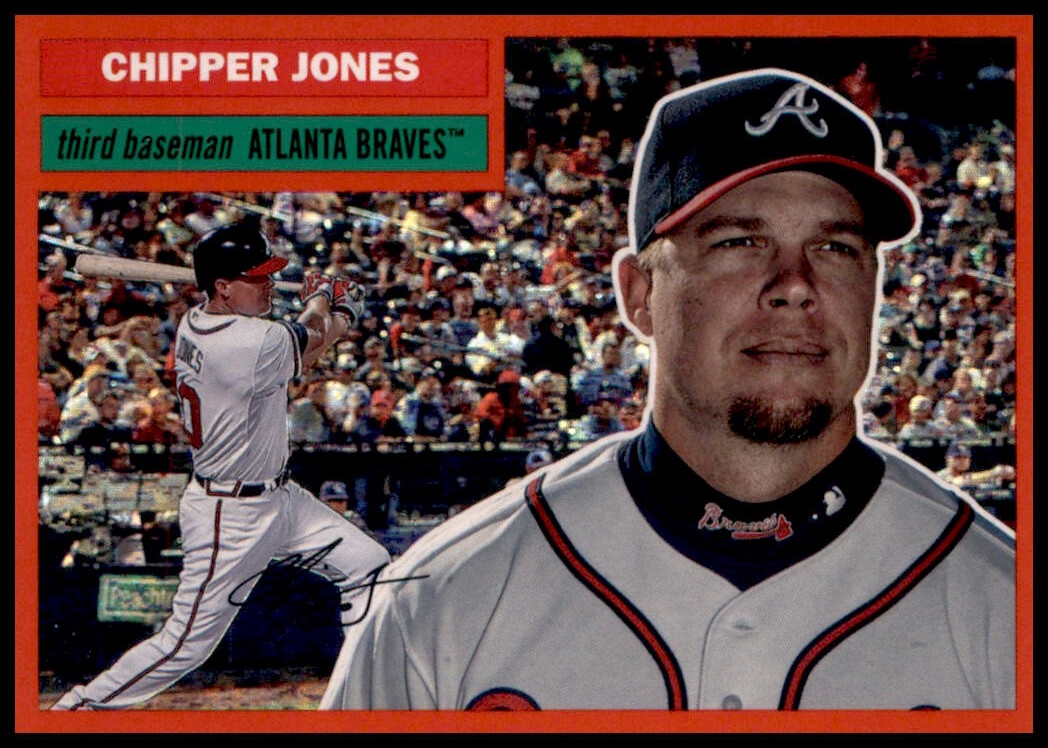 Chipper Jones 2023 Topps Archives #4b Red Hot Foil /50 Price Guide ...
