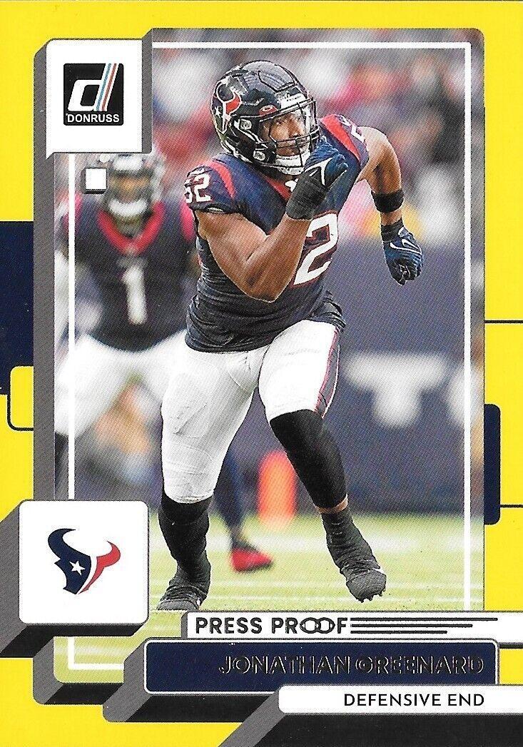 2022 Panini Donruss - Jon Greenard #43 Press Proof Yellow for sale ...