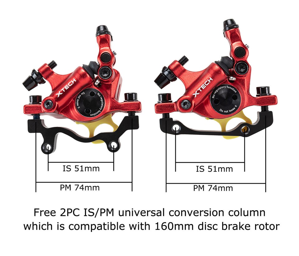 ZOOM Pull Lining Hydraulic Disc Brake Caliper MTB Bicycle Front Rear IS ...