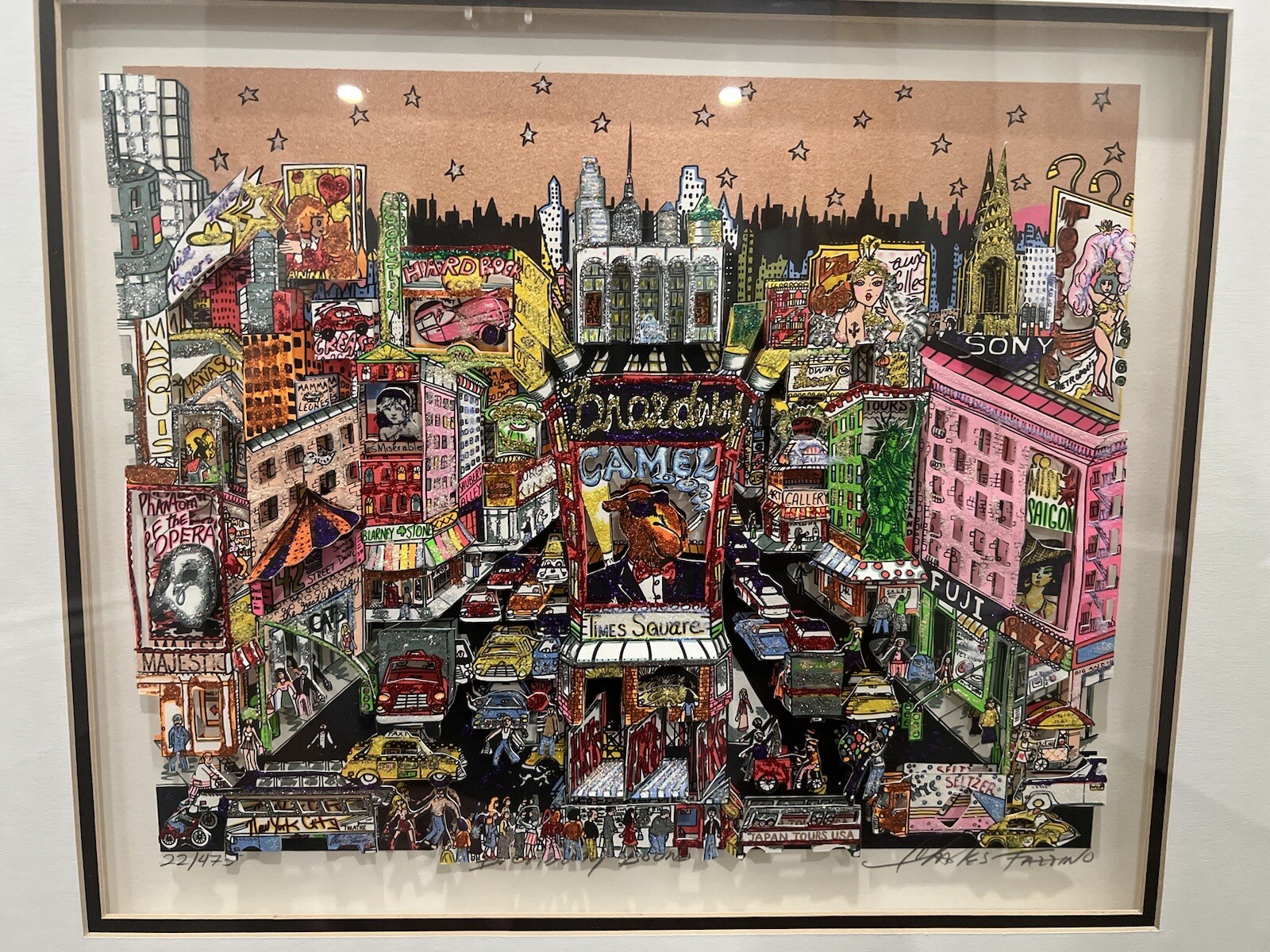 CHARLES FAZZINO 'Broadway Bound' 3D Pop Out Art framed/signed X/475 | eBay
