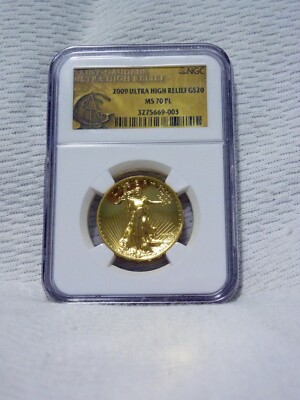 2009 $20 UHR DOUBLE EAGLE GOLD COIN MS70PL AMAZING HIGHEST GRADE PROOF ...