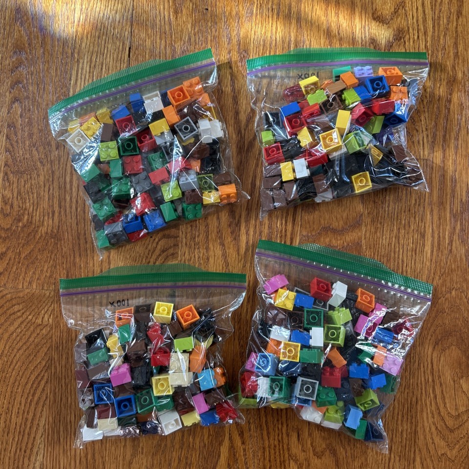 400 LEGO Bricks - Assorted Colors & Sizes - Bulk Lot C - Sorted By ...