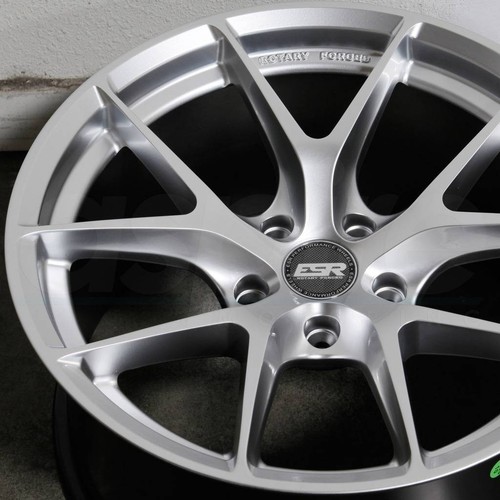 18x10.5 ESR RF02 RF2 Custom 5x112 22 Hyper Silver Wheels Rims Set(4) 73 ...