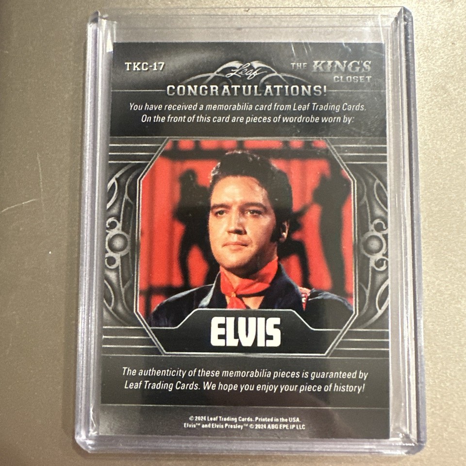 2025 Leaf Elvis Presley The Kings Closet /6 Quad Worn Robe Scarf Shirt ...