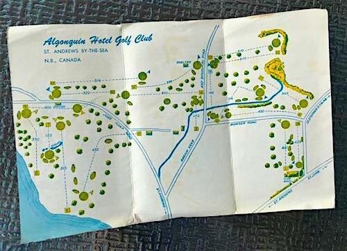 Vtg~Play Golf at St. Andrews by the Sea~Algonquin Hotel Golf Course~Map ...