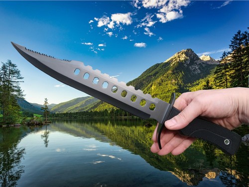XXL Riesen Jagdmesser 44 cm Messer Knife Buschmesser Machete Coltello ...