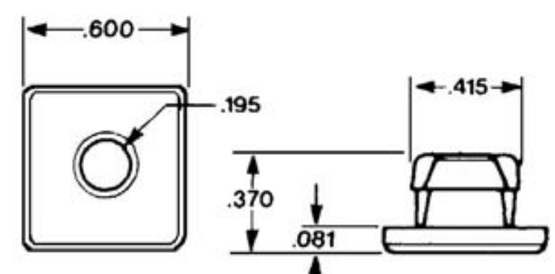 1/4 (#14) License Plate Nuts Nylon Fits with GM 3907444 Box of 50 | eBay