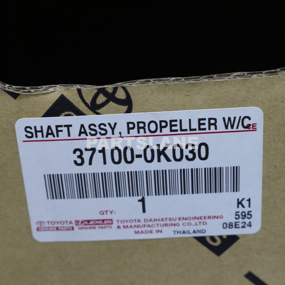 37100-0K030 Toyota OEM Genuine SHAFT ASSY, PROPELLER W/CENTER BEARING ...