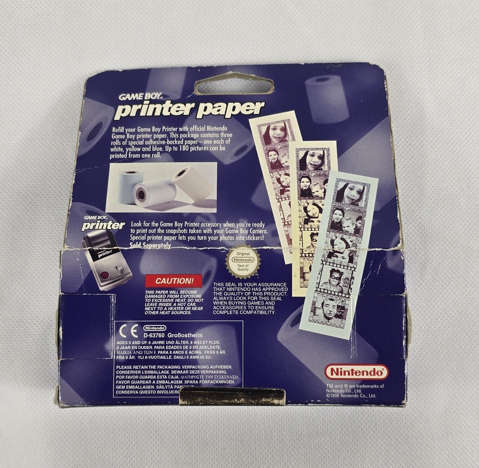 Nintendo GameBoy Printer Paper x 3 Rolls. | eBay
