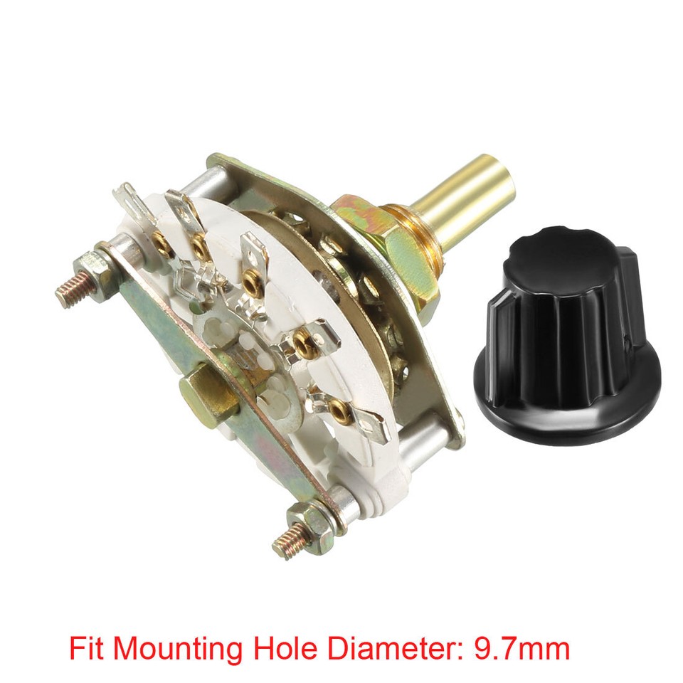 1P4T 1 Pole 4 Position 1 Deck Band Channel Rotary Switch Selector with ...